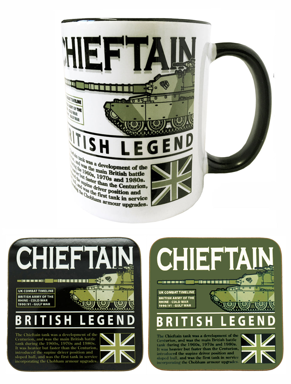 FV4201 Chieftain British Army Main Battle Tank Mug Coaster – The Wooden ...